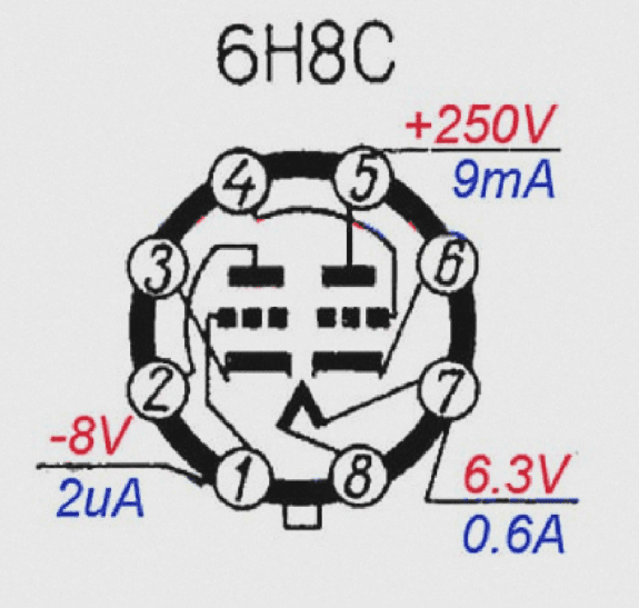 ᐉ 6N8S Tube: Comparison with 6SN7, Datasheet and Equivalents
